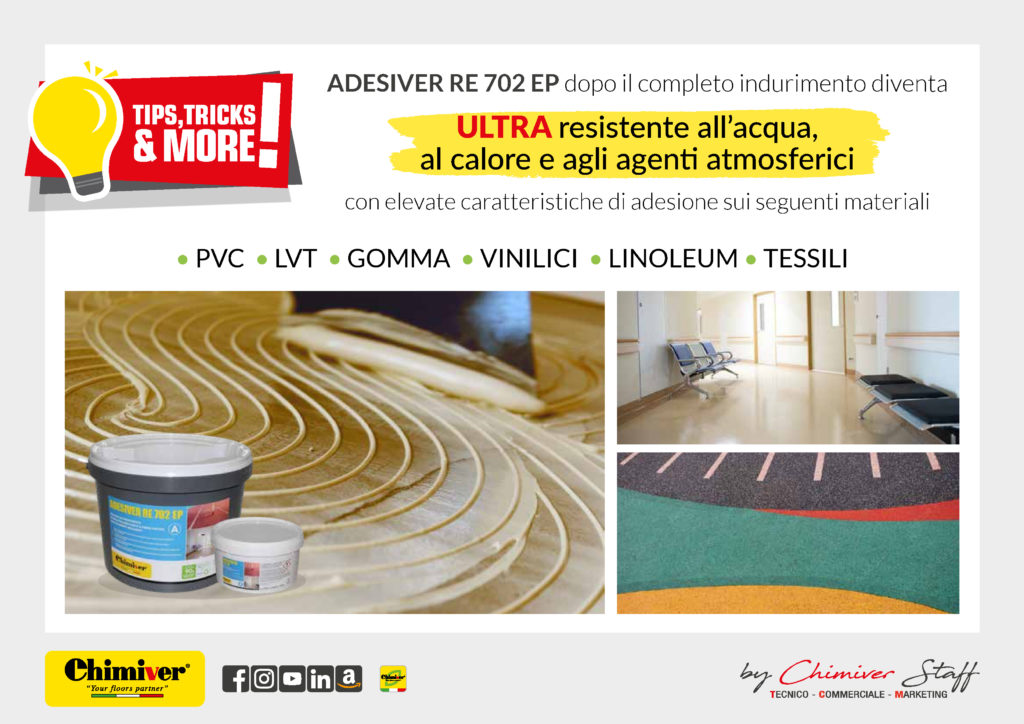 ADESIVER RE 702 EP: collante per la posa di pavimenti resilienti